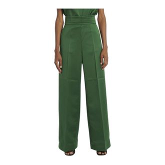 Viktor & Rolf Satin High-Waisted Hosen - - Trousers - Damen - Gr&uuml;n - XS