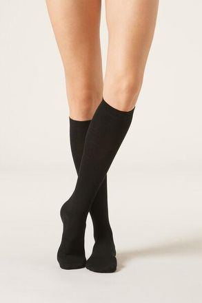 Calzedonia Lange Socken Aus Wolle Und Baumwolle Schwarz