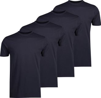 Lerros Herren T-Shirts mit Rundhalsausschnitt | 2 St&uuml;ck (DE/NL/SE/PL, Alphanumerisch, 3XL, Regular, Regular, 4 x Navy)