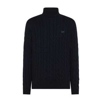 Sun 68 Rollkragenpullover - - Knitwear - Herren - Blau - 2XL