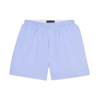 Brooks Brothers Micro Striped Cotton Boxer Shorts - - Underwear - Herren - Blau - S
