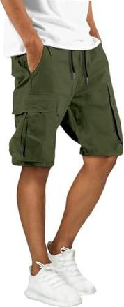 Generic Short de course pour homme - Short cargo d&eacute;t&eacute; pour homme - Short d&eacute;contract&eacute; - Pantalon de course l&eacute;ger - Coupe d&eacute;contract&eacute;e - Pantalon de travail ext