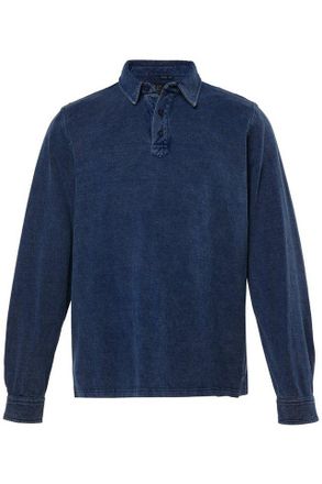 JP1880 Poloshirt Langarm-Poloshirt Piqu&eacute; Indigo-F&auml;rbung bis 8 XL