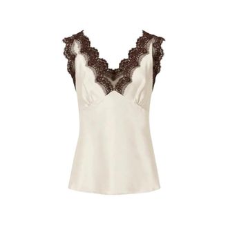 Pink Memories Memories Top - - Tops - Damen - Beige - 2XS