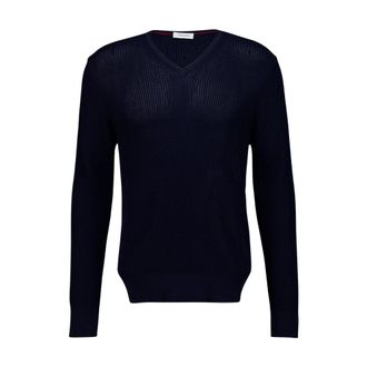Ferragamo Strickpullover mit V-Ausschnitt - - Knitwear - Herren - Blau - S