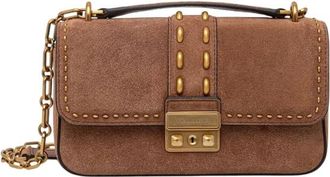 Michael Kors Femme, Sacs, Brun, Taille: ONE Size Tribeca Small Studded Suede Shoulder Bag
