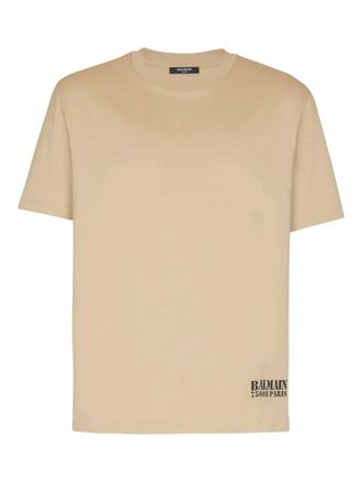 Balmain t-shirt à logo imprimé - Tons neutres