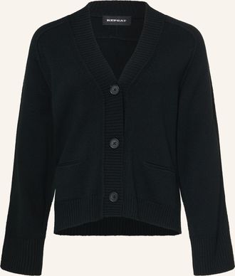 Repeat Repeat Strickjacke Mit Cashmere schwarz