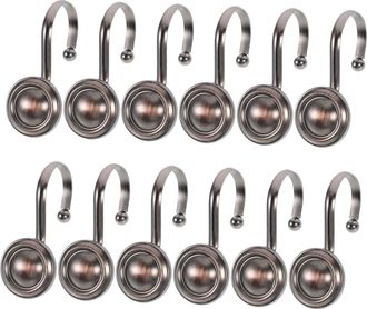 Cabilock Robuste Badevorhanghaken Aus Zinklegierung 12er-Pack Einfach Zu Installierende Badezimmer-zubehör-Sets Im Retro-Stil