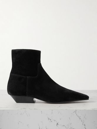 Khaite Bottines En Daim Marfa - Noir