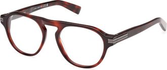 Ermenegildo Zegna Rot Havana Brillengestelle - - Accessories - unisex - Braun - 51 MM