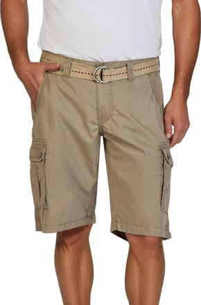 Timezone Cargo Shorts Herren mit Gürtel Regular Fit MaguireTZ Kurze Hosen Cargoshorts Sommer 100% Baumwolle, Größe:34, Farbe:Nature Beige (6122)
