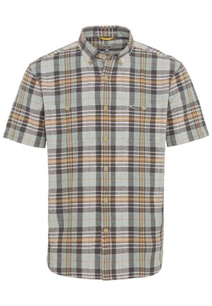 Camel Active Herren Kurzarm Hemd im Karomuster Grau, Menswear-S