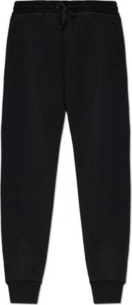 Dolce & Gabbana Homme, Pantalons, Noir, Taille: M Pantalon de jogging avec chevilles c&ocirc;tel&eacute;es