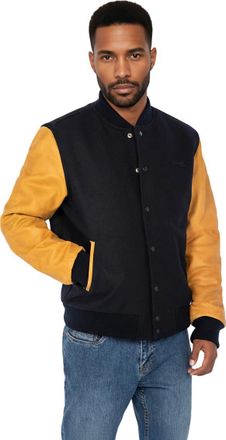 Schott NYC Herren Lcusa Lederjacke Not Applicable, Navy/Cognac, Large