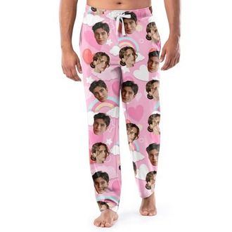 Generic Pantalon de pyjama personnalis&eacute; pour homme et femme avec cordon de serrage et poche, cadeaux personnalis&eacute;s pour amoureux, papa, maman, famille, 7 - Ro