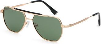 Generic Lunettes De Soleil Tendance &Agrave; Monture M&eacute;tallique Large For Hommes Et Femmes, Protection UV400, Id&eacute;ales For Les Photos De Plage Et De Vacances.(Green)