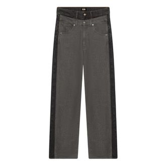 GCDS Denim Layered Loose Fit Hosen - - Jeans - Damen - Schwarzk - W28