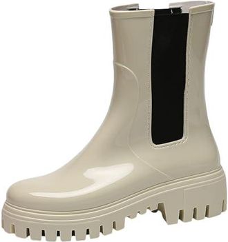 Generic Bottes De Pluie Femme Imperm&eacute;ables L&eacute;G&egrave;Res Semi-Hautes, Courtes Bottines Antid&eacute;rapant Confortables, Polyvalentes Et Pratiques pour Le Jardinage, Activ