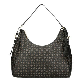 Pollini Femme, Sacs, Noir, Taille: ONE Size Sac hobo noir avec sangles ajustables