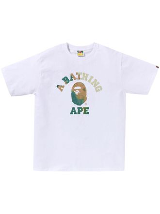A Bathing Ape t-shirt à logo imprimé - Blanc