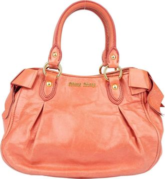 Miu Miu Crossbody Bags - Miu Miu Leather City Handbag - Gr. unisize - in Gold - für Damen