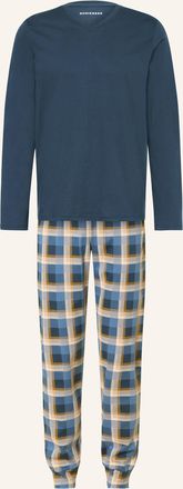 Schiesser Schlafanzug Casual Essentials blau