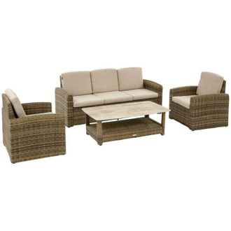 Hesperide Salon de jardin Selenim 5 places beige - Hesp&eacute;ride