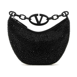 Valentino Garavani Mini VLogo Moon Bag - - Bags - Damen - Schwarzk - ONE SIZE