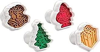 Tescoma Plätzchen-Ausstechformen, mit Delicia-Weihnachtsstempel, Sortiert, 4-TLG