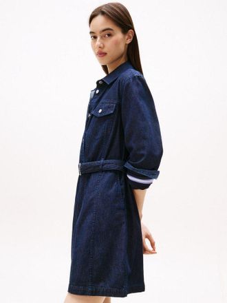 Tommy Jeans Jeanskleid DENIM BELTED DRESS