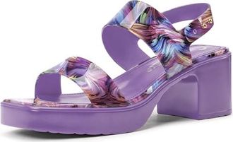Castamere Femmes Carr&eacute; Bout Bloc Chunky Talon Heel Plate-forme Lani&egrave;res Cheville Sandales Dress D&eacute;contract&eacute; Party Chaussures 6.5 CM Heels Vortex Violet 41 EU