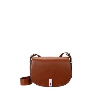 Polo Ralph Lauren Italienische Satteltasche aus vollnarbigem Leder - - Bags - Damen - Braun - ONE SIZE
