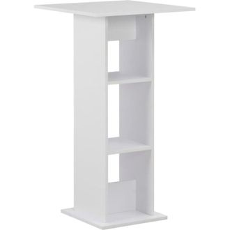 vidaXL Table de bar Blanc 60x60x110 cm - Vidaxl