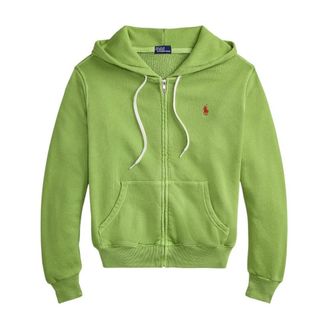 Ralph Lauren Femme, Sweatshirts et sweats &agrave; capuche, Vert, Taille: 38 FR Sweat &agrave; capuche avec logo brod&eacute;
