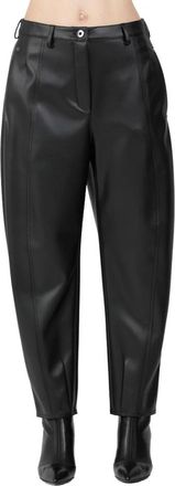 Max Mara Femme, Pantalons, Noir, Taille: 40 FR Pantalon en jersey doux effet nappa, coupe ballon avec pinces en bas