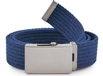 Merry Style Damen G&uuml;rtel Stoffg&uuml;rtel P20 (Navyblau-Silber, 105 cm (Gesamtl&auml;nge 110 cm))