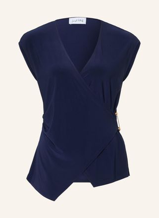 Joseph Ribkoff Blusentop In Wickeloptik blau