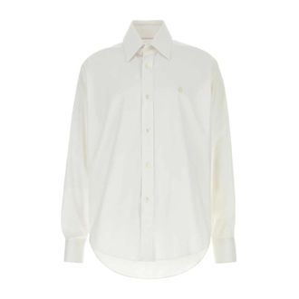 Alexander McQueen Wei&szlig;es Popeline-Hemd Klassischer Stil - - Shirts - Herren - Wei&szlig; - L