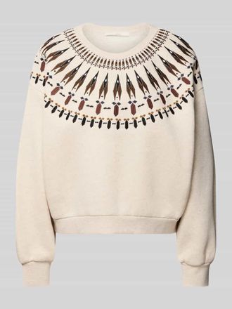 Lanius Sweatshirt mit Stitchings und Rundhalsausschnitt