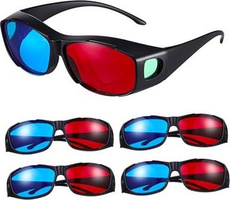 Valiclud 5 pièces Lot de Anaglyphes et Plastique Légères et Confortables pour Films Jeux et