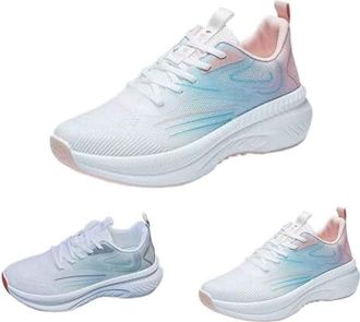 Generic Chaussures de sport pour femme - Maille unique tissée - Respirante - Semelle souple - Polyvalente - Pour la marche et la course à pied - Chaussures de