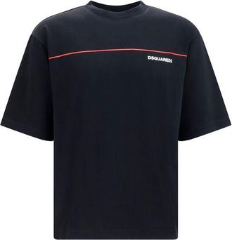 Dsquared2 Dsquared&sup2; Schwarzes Baumwoll-T-Shirt