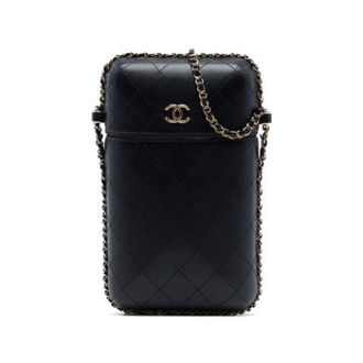 Chanel Pre-owned Handyh&uuml;lle - - Pre-owned - Damen - Schwarzk - ONE SIZE