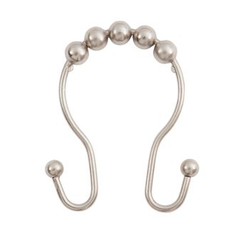 Kenney Double Roller Ball Shower Curtain Rings, 12 Pack Duschvorhangringe mit Doppelrolle, 12 St&uuml;ck, Metall, geb&uuml;rsteter Nickel, Einheitsgr&ouml;&szlig;e