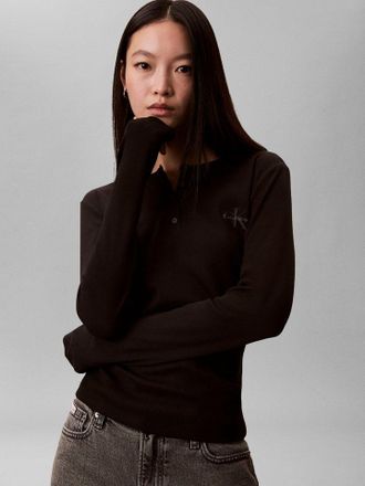 Calvin Klein Jeans Langarmbluse Regular fit mit Rundhalsausschnitt