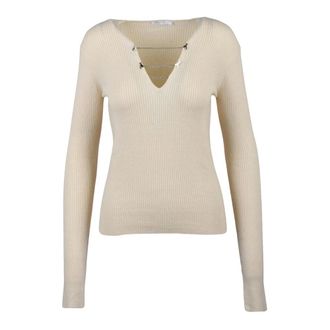 Patrizia Pepe Femme, Pulls, Blanc, Taille: 40 FR Maglia Sottogiacca
