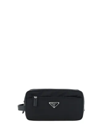 Prada Mens Beauty Case Re-Nylon Black Polyamide Wash Bags
