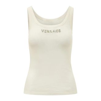 Versace &Auml;rmellose Oberteile - - Tops - Damen - Beige - M