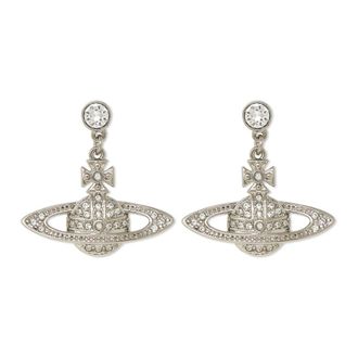 Vivienne Westwood Femme, Accessoires, Gris, Taille: ONE Size Mini Bas Relief Drop Earrings